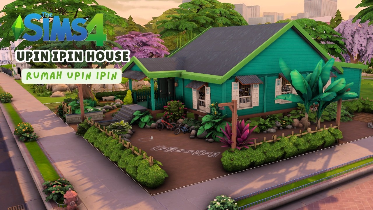 Mencoba Membuat Rumah Upin Ipin | Upin Ipin House | The Sims 4 : Speed Build | CC - YouTube
