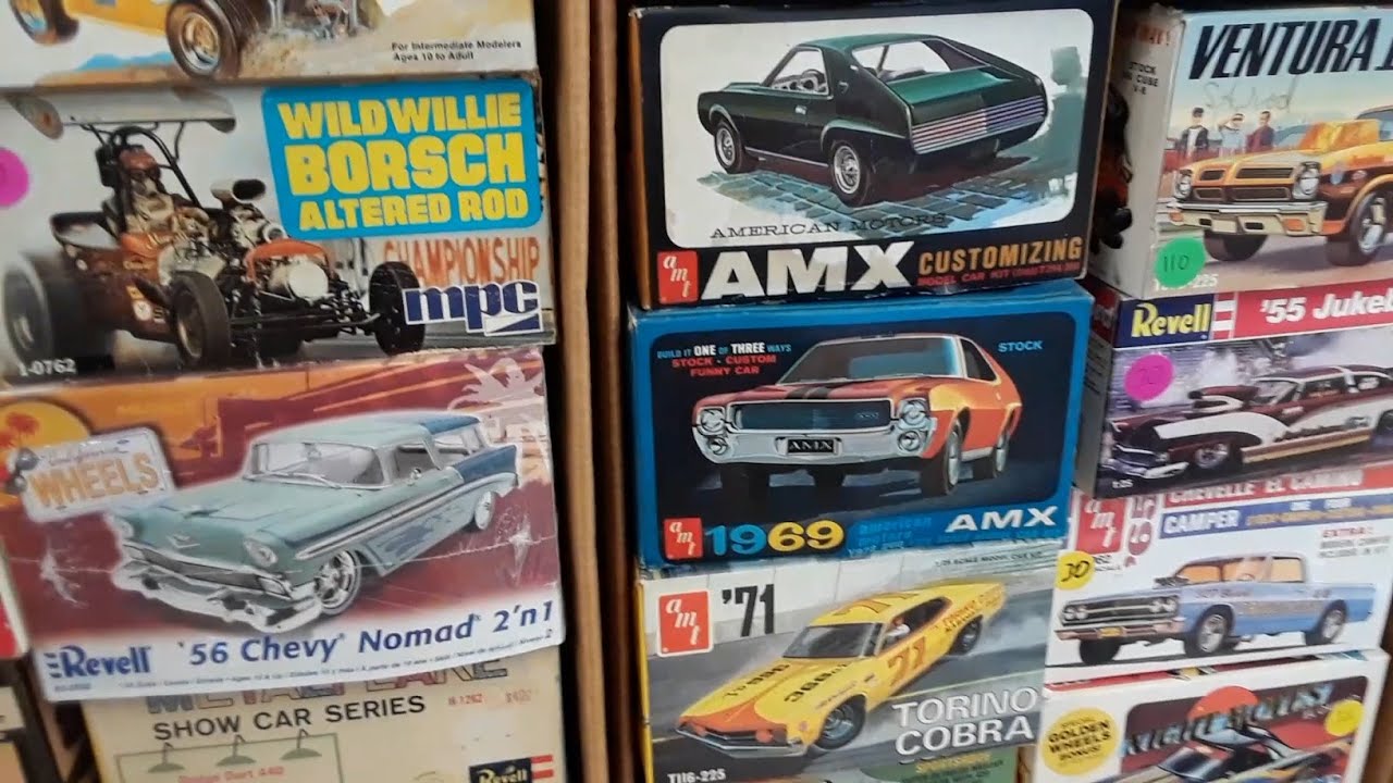 2021 Spring Carlisle Swap Meet Video 8 Vintage Plastic Model Kits ...