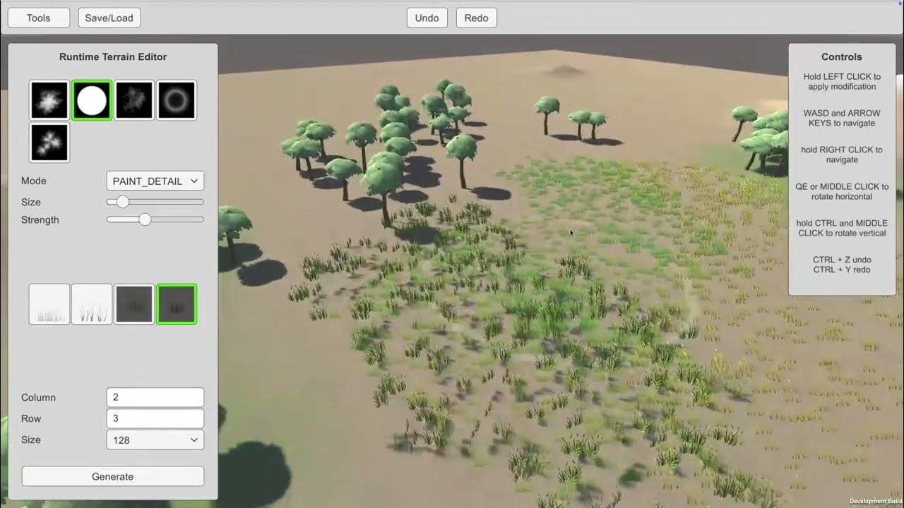 Runtime Terrain Editor v2.2 | Texture and mesh detail paint update - YouTube