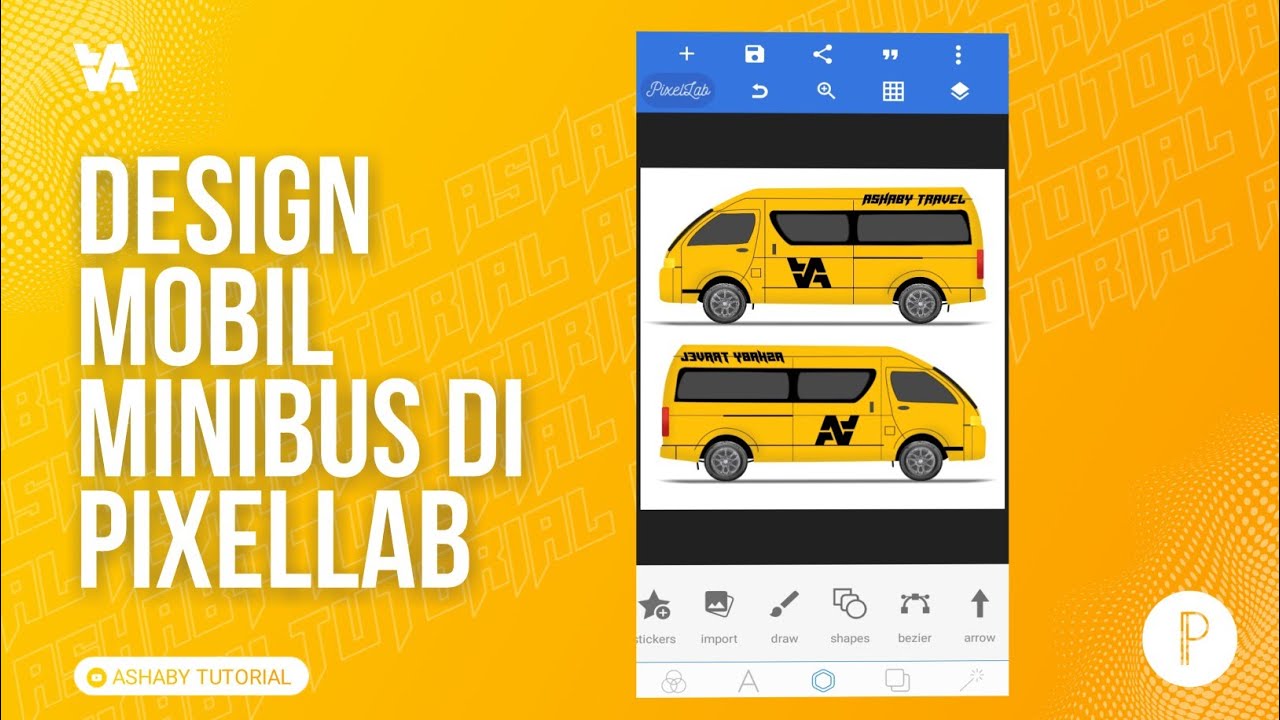 DESIGN MOBIL DIANDROID APLIKASI PIXELLAB (minibus car design using ...