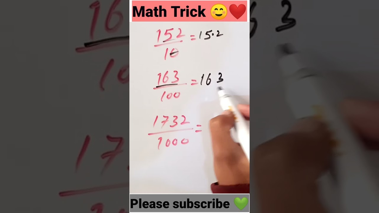 Math Trick | Fraction Trick #shorts #maths - YouTube
