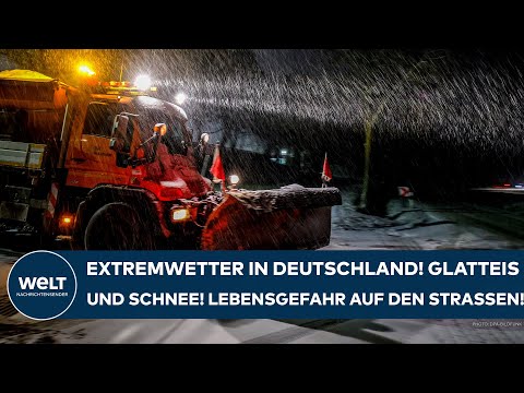 DEUTSCHLAND: Extremwetter! Glatteis und Schnee! Lebensgefahr auf den Straßen!