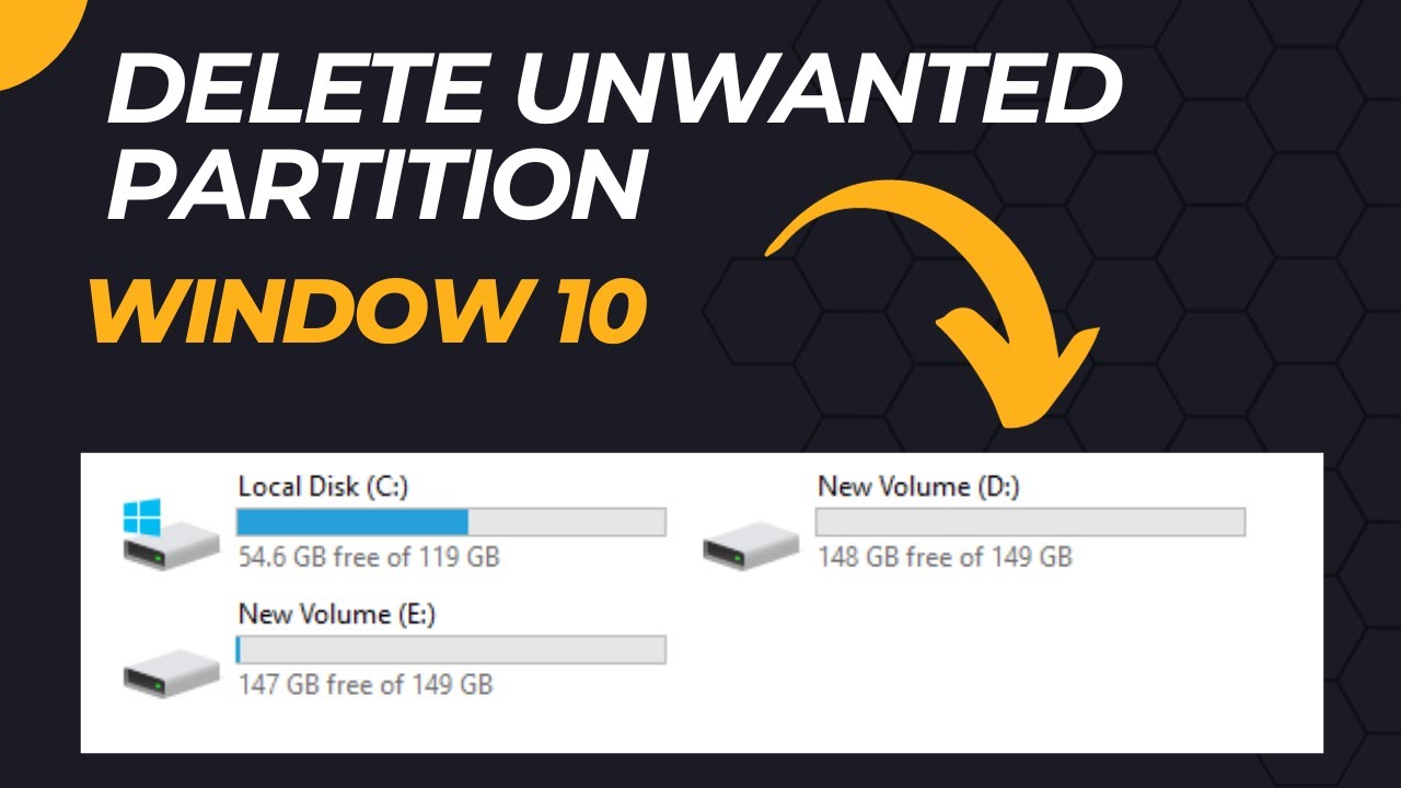 How to Delete a Drive Partition on Windows 10 - YouTube