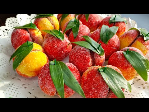 🔴MEYVƏ ŞIRNIYYATI🍑çox əla resept dadli şirniyyat👍🏻😋