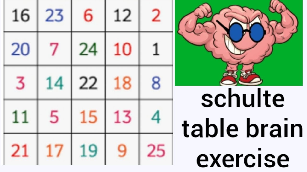Schulte Table Train Your Brain Activity Brain Games Exercises schulte-table-train-your-brain-activity-brain-games-exercises