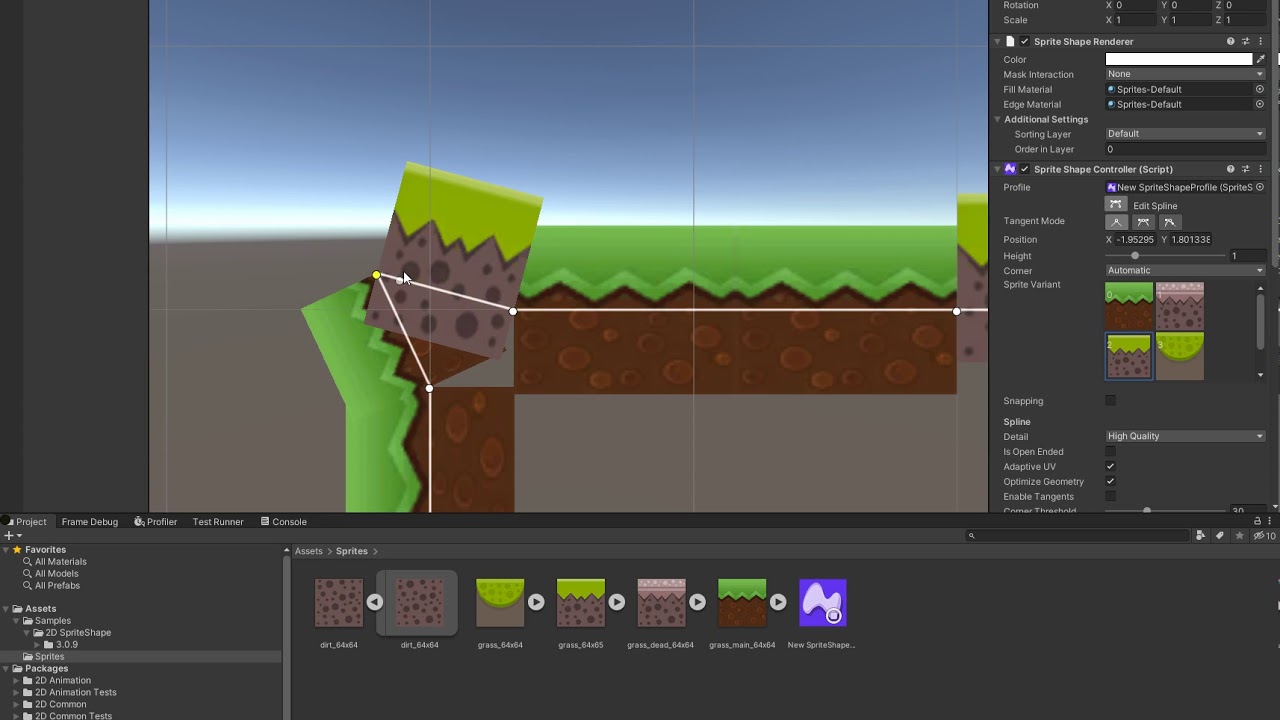 SpriteShape Variants As Corners - YouTube