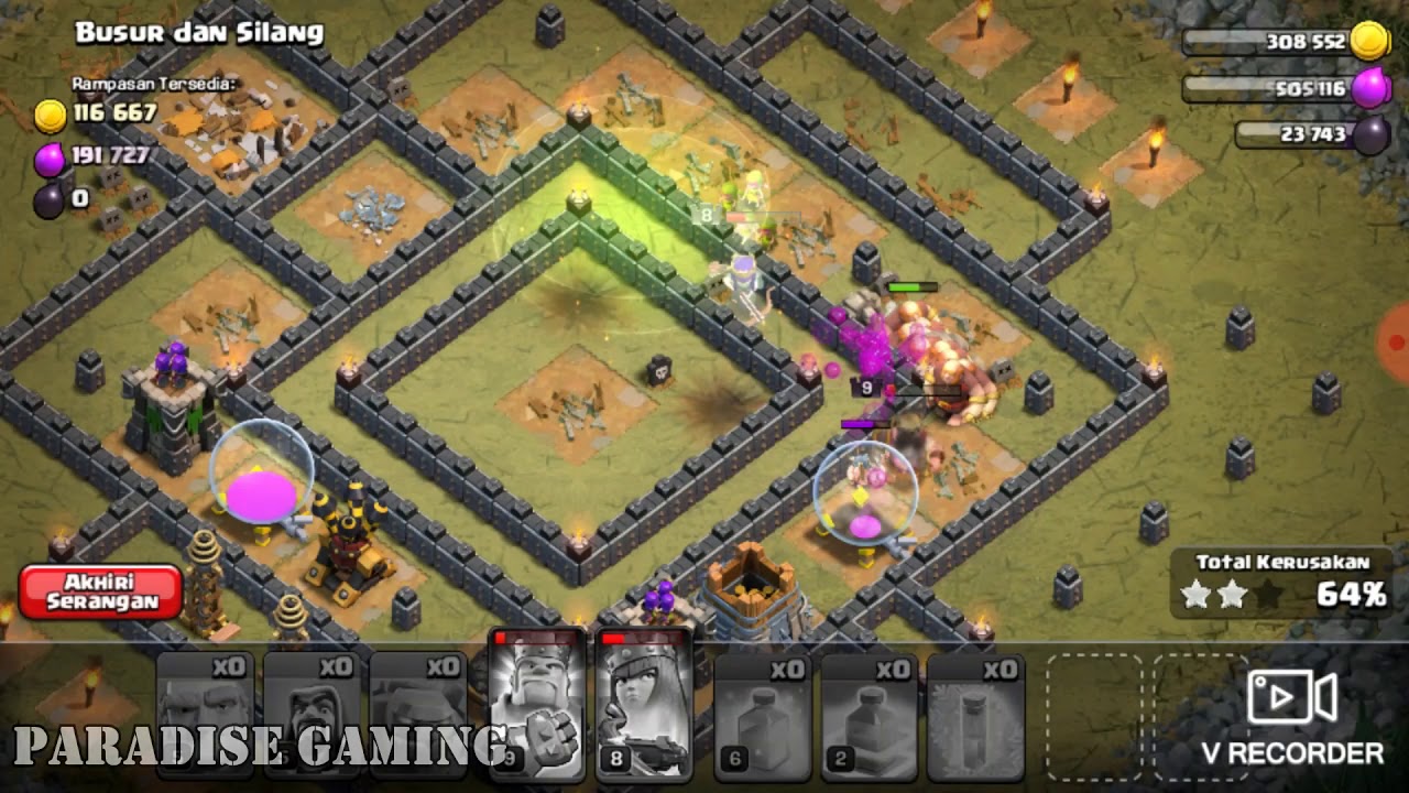 COC MODE PEMAIN TUNGGAL LEVEL BUSUR DAN SILANG - YouTube