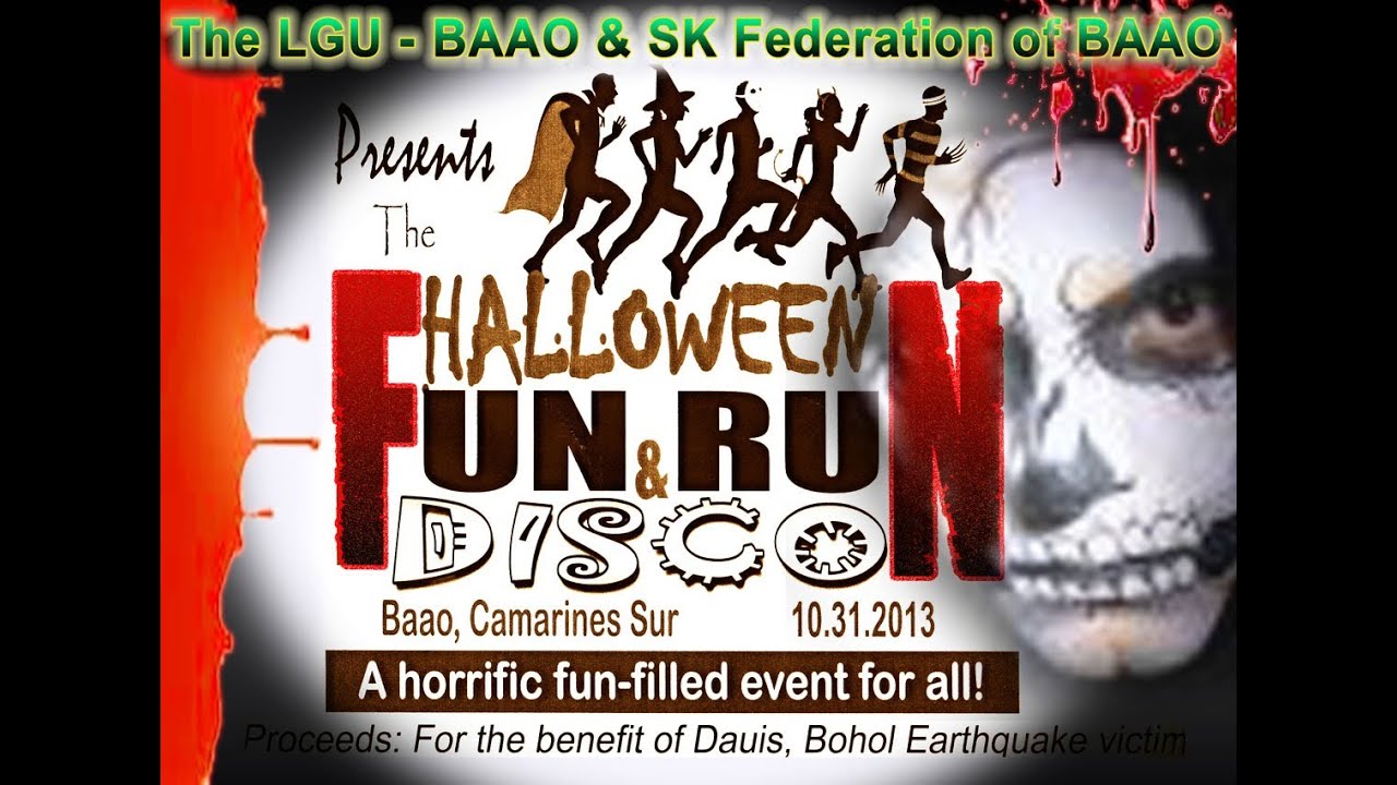 The LGU & SK BAAO Halloween Fun Run & Disco 2013 - YouTube