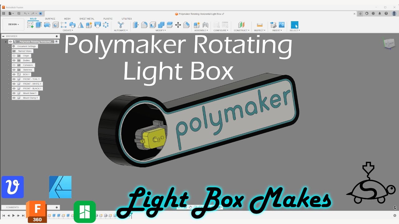 Polymaker Rotating Logo Light Box Episode 1 - YouTube