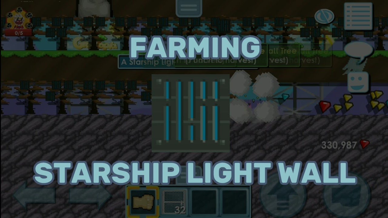 Update Profit Farming Starship Light Wall Growtopia - YouTube