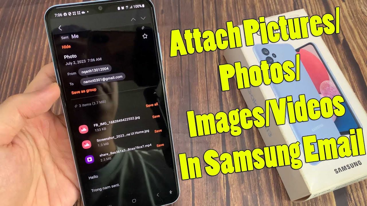 Samsung Galaxy A13: How to Attach Pictures/Photos/Images/Videos In ...