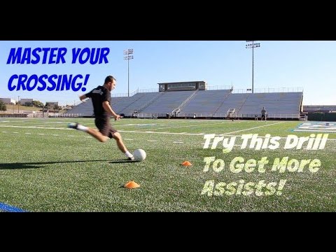 Soccer CROSSING DRILLS For Outside Midfielders - YouTube