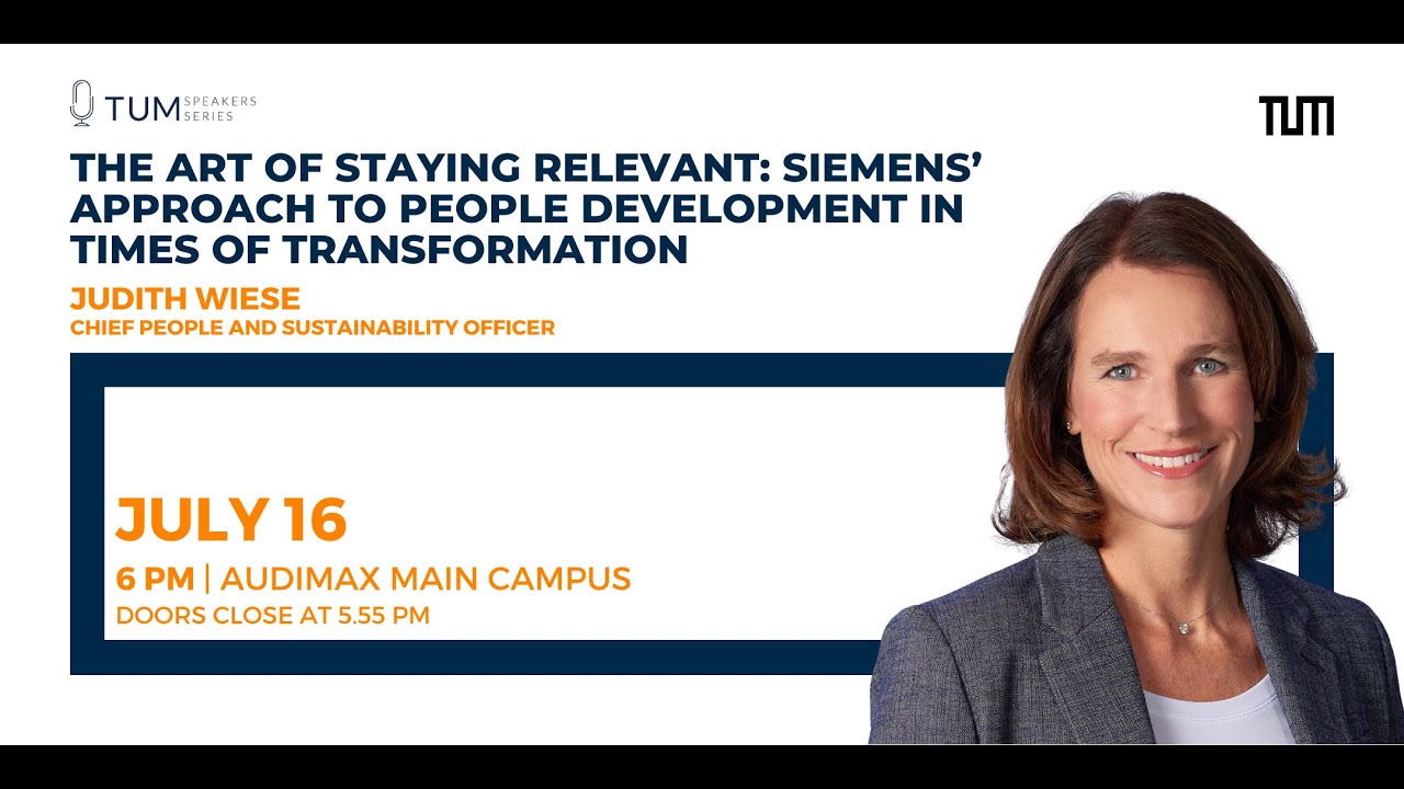Judith Wiese, Chief People and Sustainability Officer (CPSO) at Siemens ...