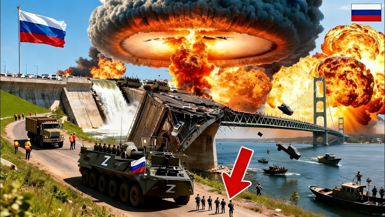 1 minute ago! Crimean Bridge exploded due to US cruise missile attack ...