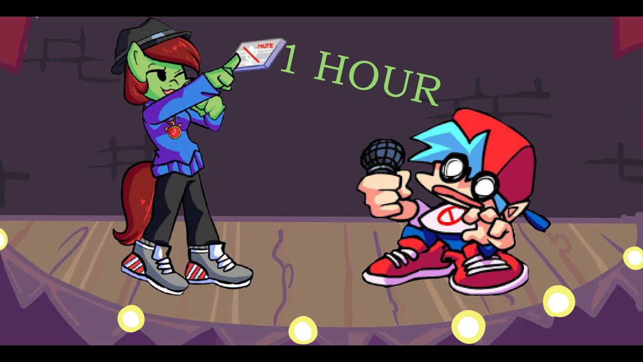 Banned - Vs Ponkomena Friday Night Funkin [FULL SONG] One Hour - YouTube