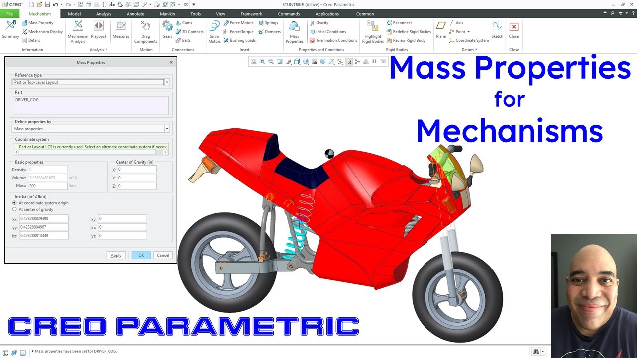 Creo Parametric Mass Properties Command In Mechanism Mode YouTube Creo Parametric Mass Properties Command In Mechanism Mode YouTube