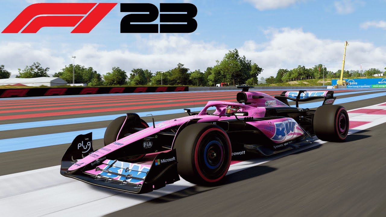 F1 23 PINK ALPINE GAMEPLAY (an F1 23 Fantasy Livery) - YouTube