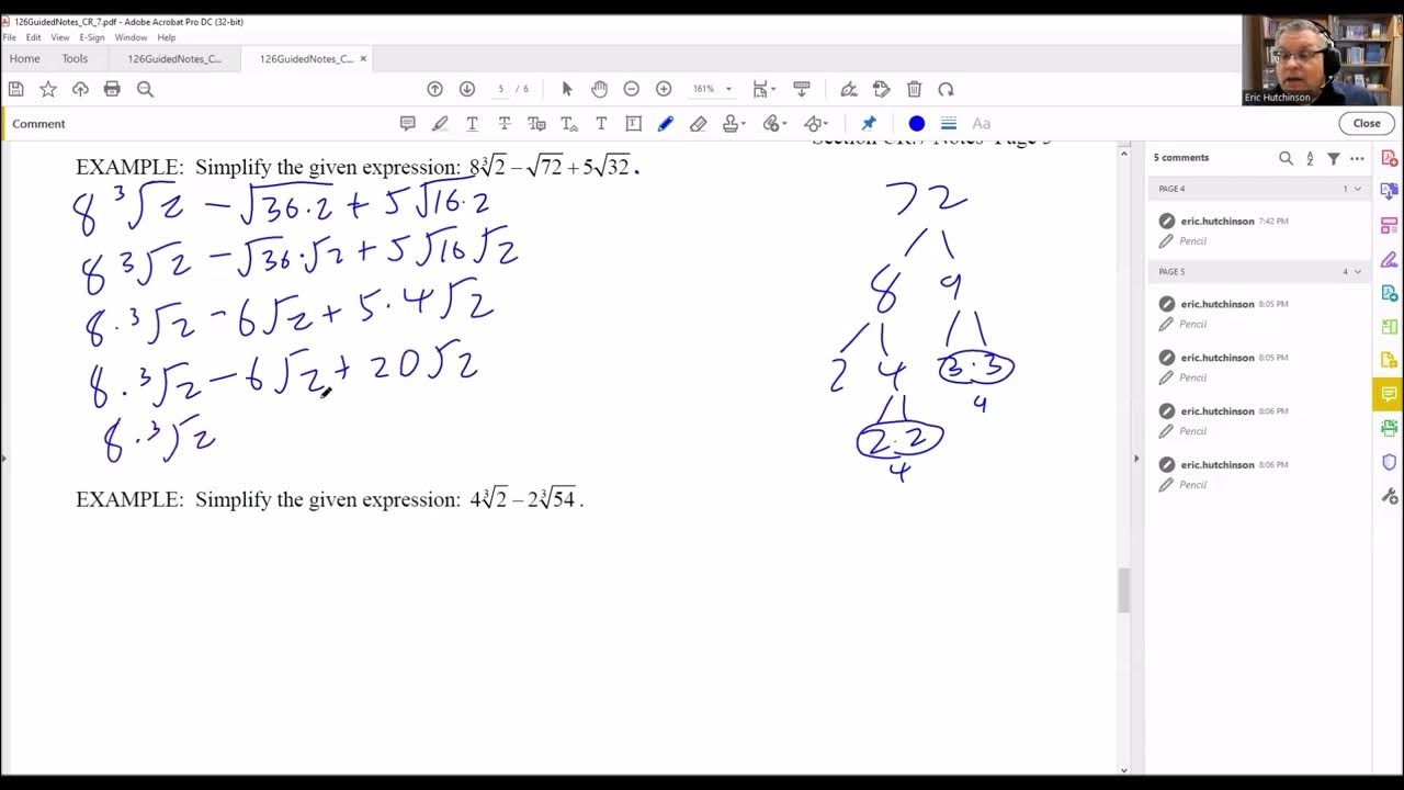 Adding and Subtracting Nth Roots - YouTube