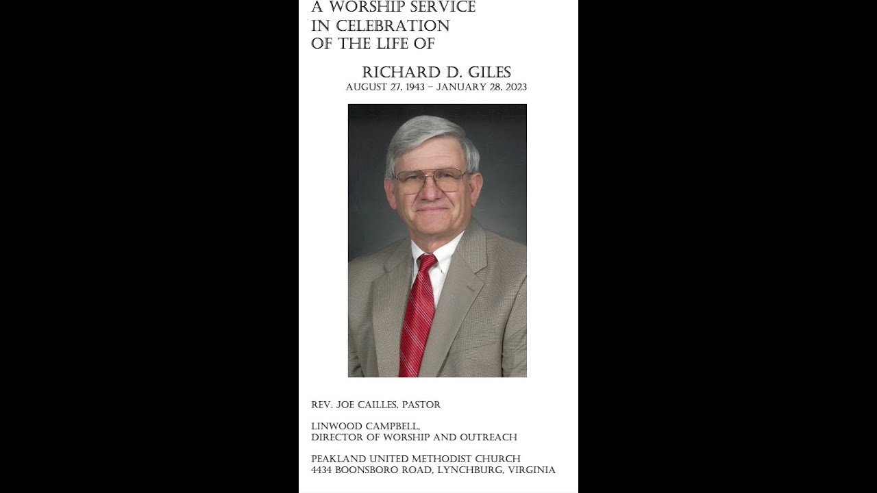 Dr Richard Giles Celebration of Life - YouTube