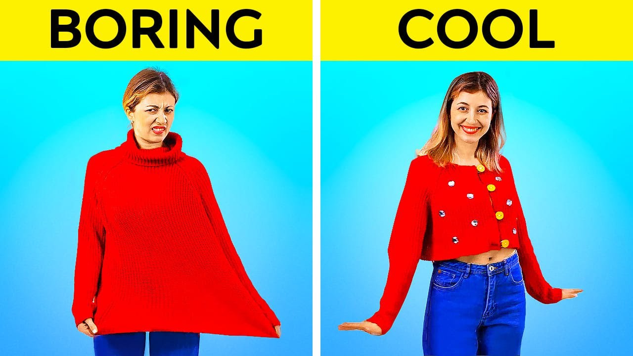 Quick Ways to Transform Your Clothes || Stylish Outfit Ideas You'll ...