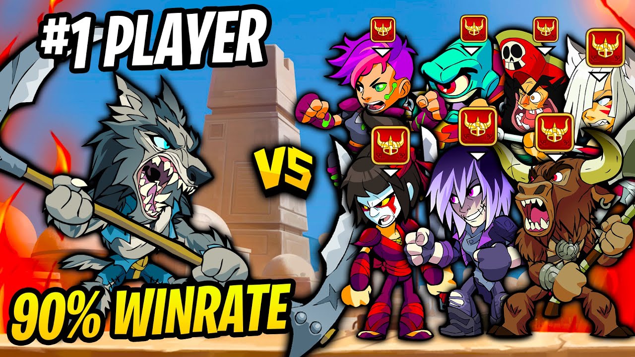 World’s BEST PLAYER VS 7 Gold Players in Brawlhalla - YouTube