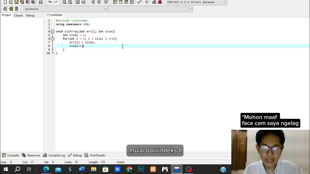 TUTORIAL MEMBUAT PROGRAM MENGISI DAN MENAMPILKAN ARRAY DI C++! - YouTube