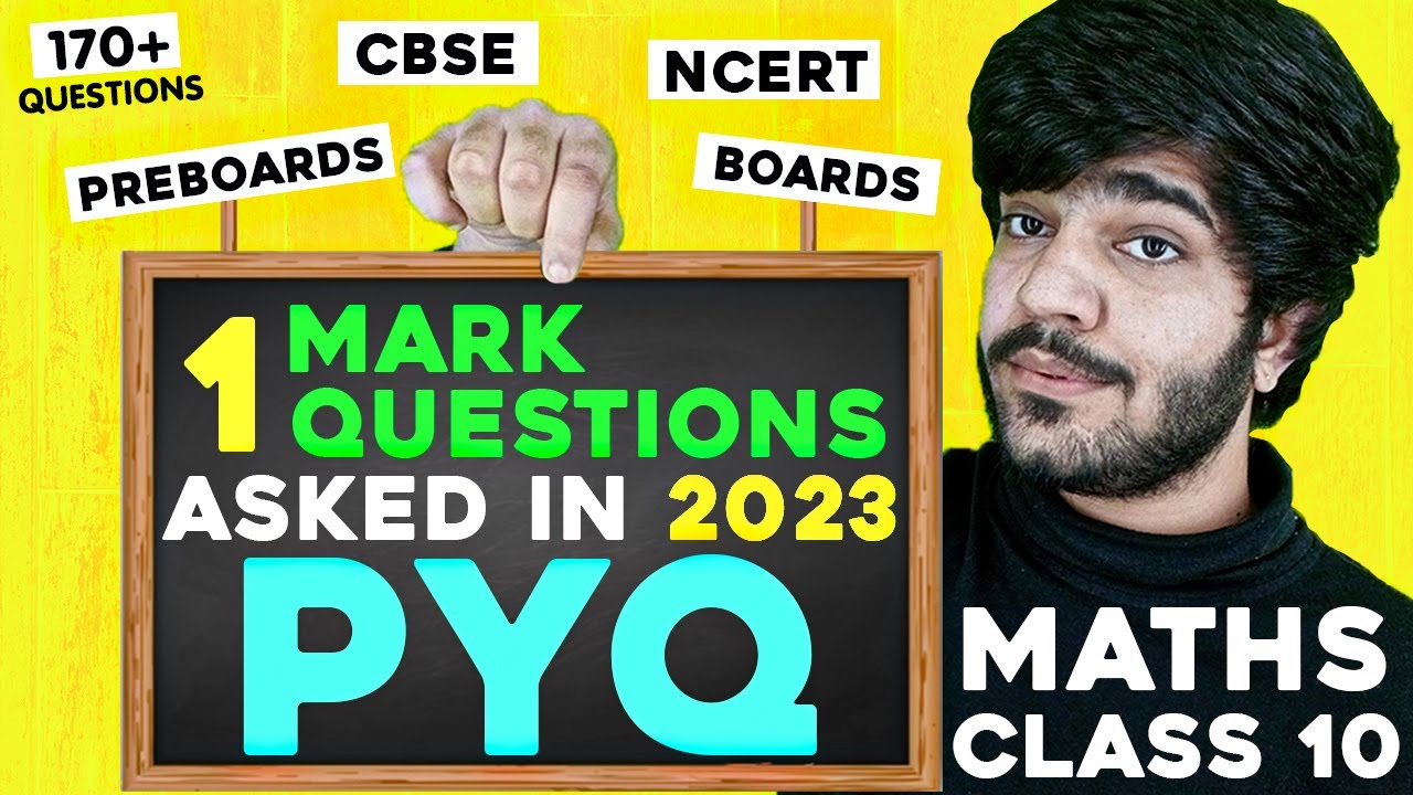 1 Mark QUESTIONS Asked In 2023🤫Class 10 Maths💥Boards And Preboards ...