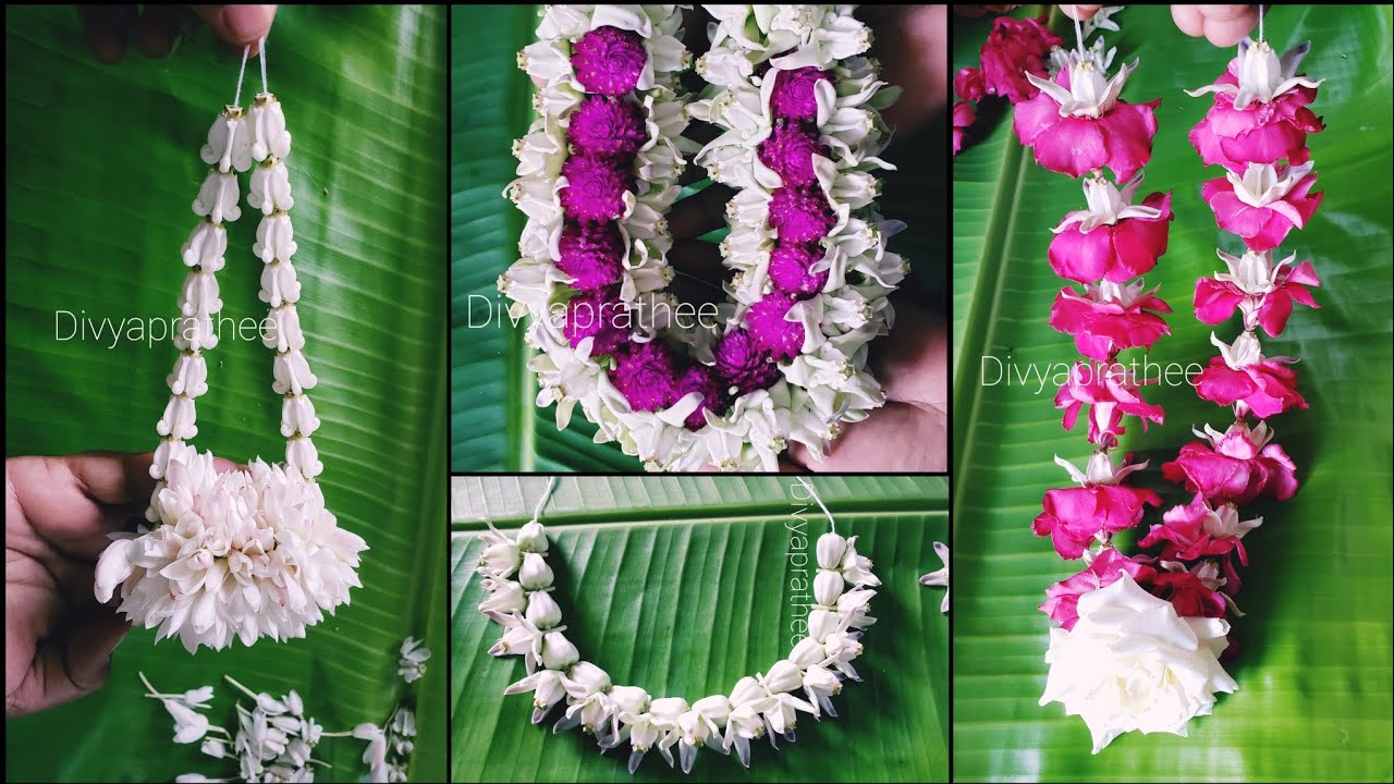 15 +Lord Ganesha's favorite flower garlands/white crown flower mala ...