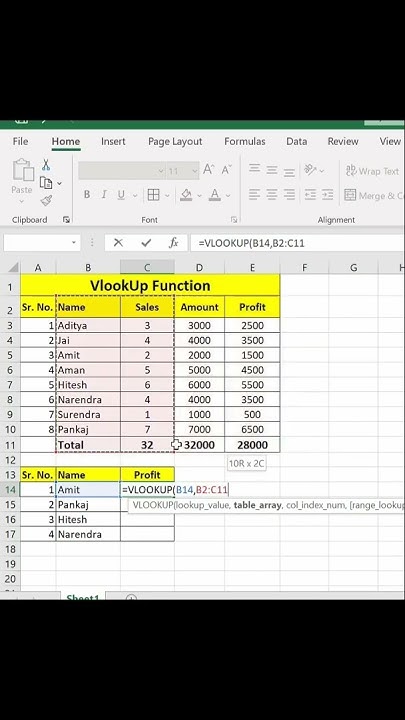 VlookUp Function in excel #exceltech #calculateageinexcel #exceltips #excelacademy #excelformula ...