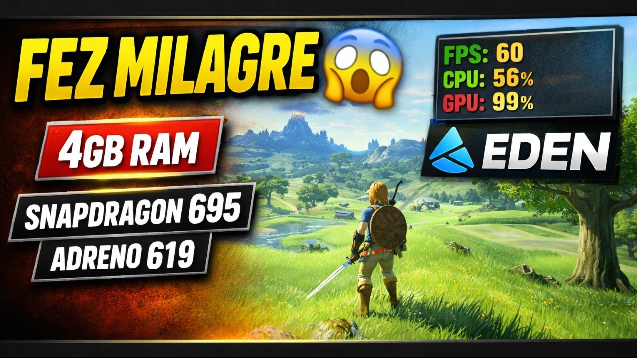 EDEN 0.1.1 QUEBROU LIMITES! SNAPDRAGON 695 + ADRENO 619 COM SÓ 4GB RAM ...
