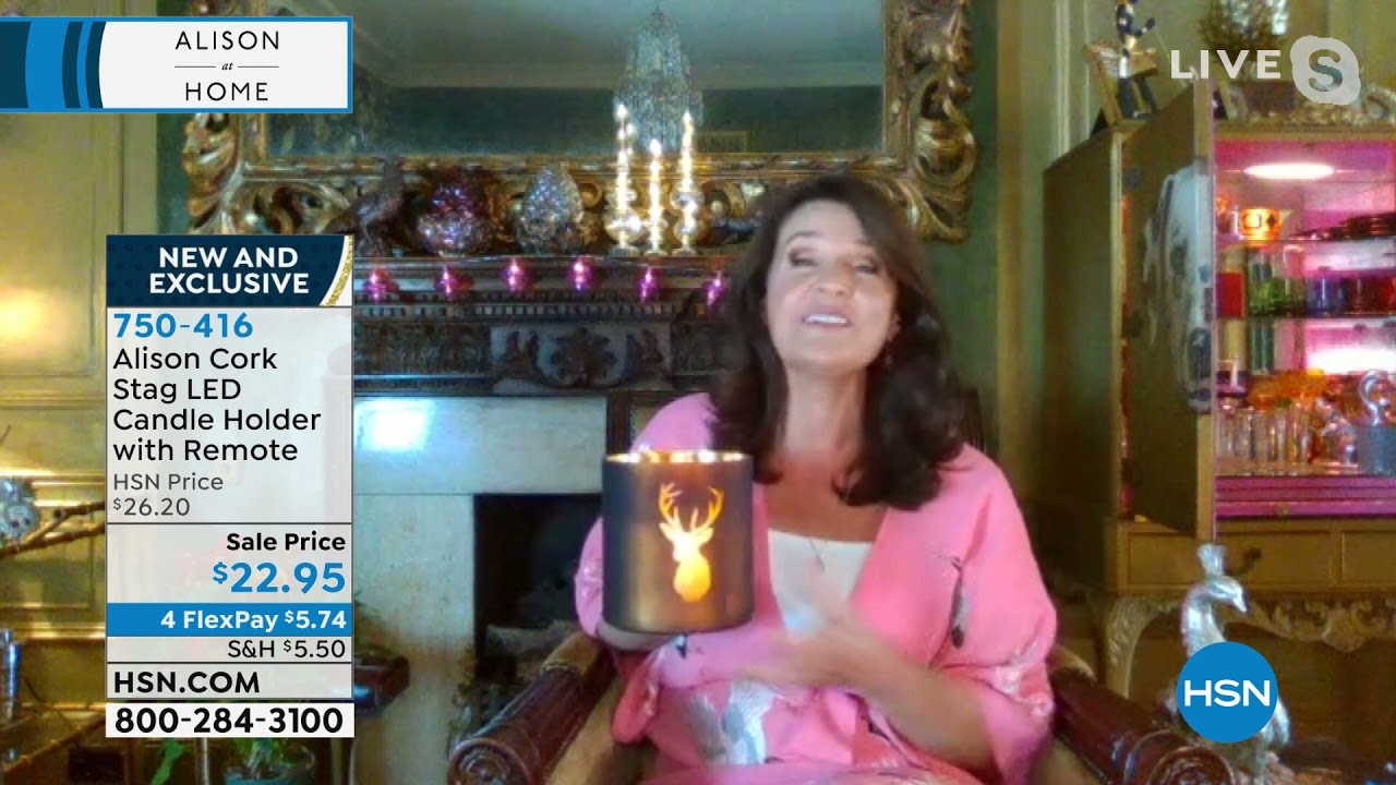 Alison Cork Stag LED Candle Holder with Remote - YouTube