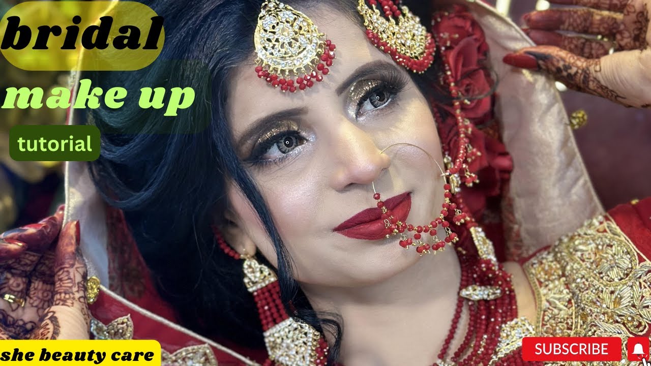bridal makeup tutorial step by step // She beauty care - YouTube