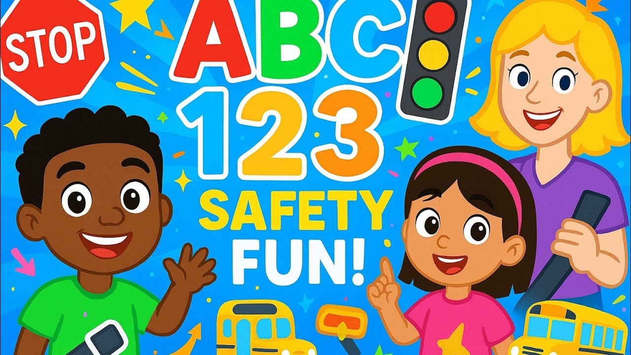 ABC 123 Safety Songs for Kids 🚦 | Learn Letters, Numbers & Safety Rules ...
