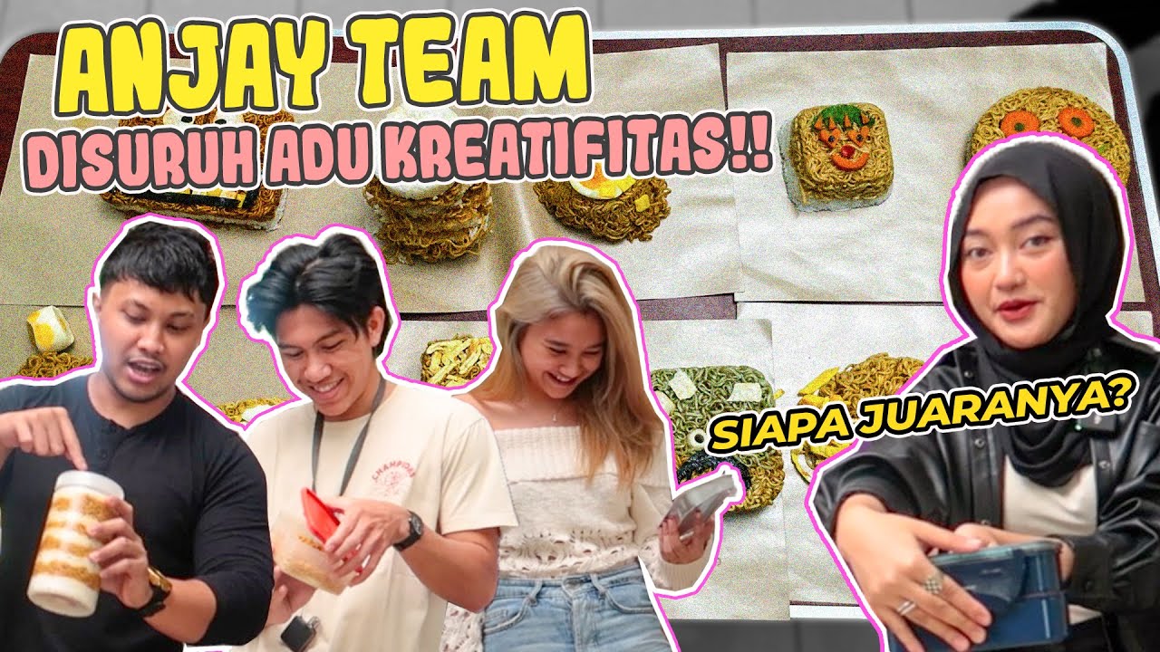 CHALLENGE ANAK ANJAY DESIGN INDOMIE KOTAK BEKEL!! BENER BENER KREATIF 😱😱 - YouTube