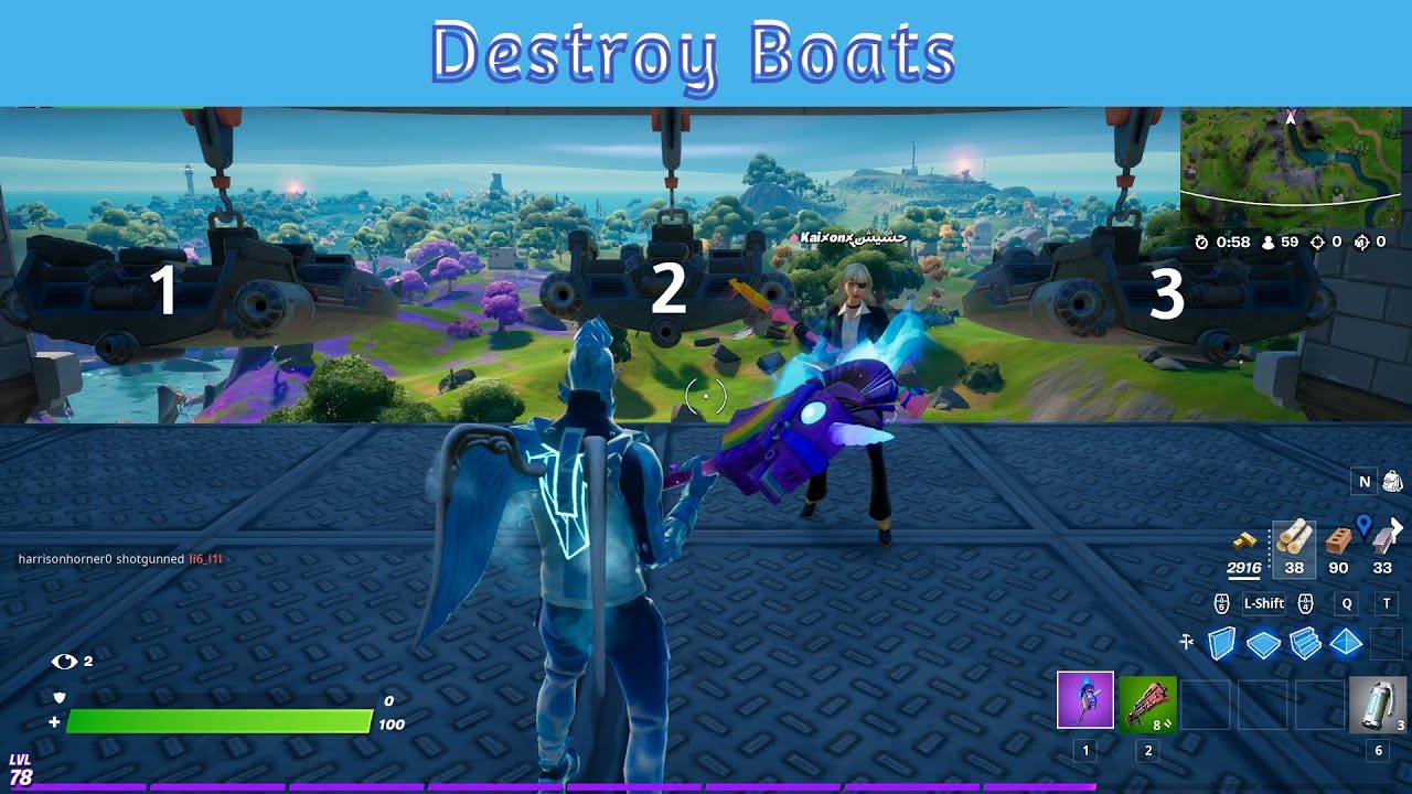Destroy boats - Fortnite - YouTube