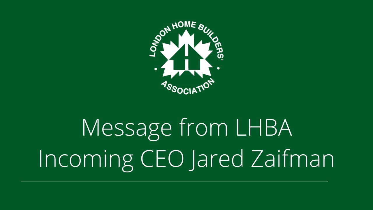 Message from LHBA Incoming CEO Jared Zaifman - YouTube
