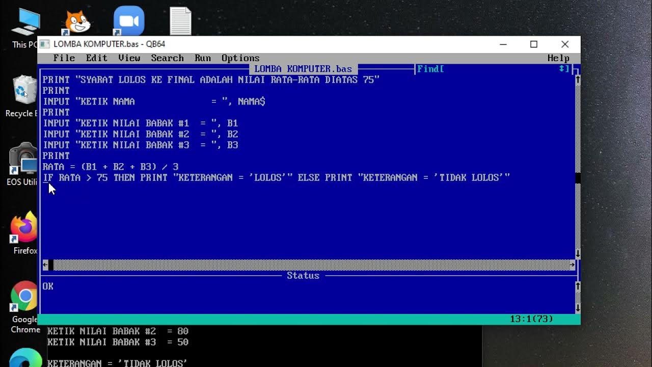 If Then Else Qbasic Youtube