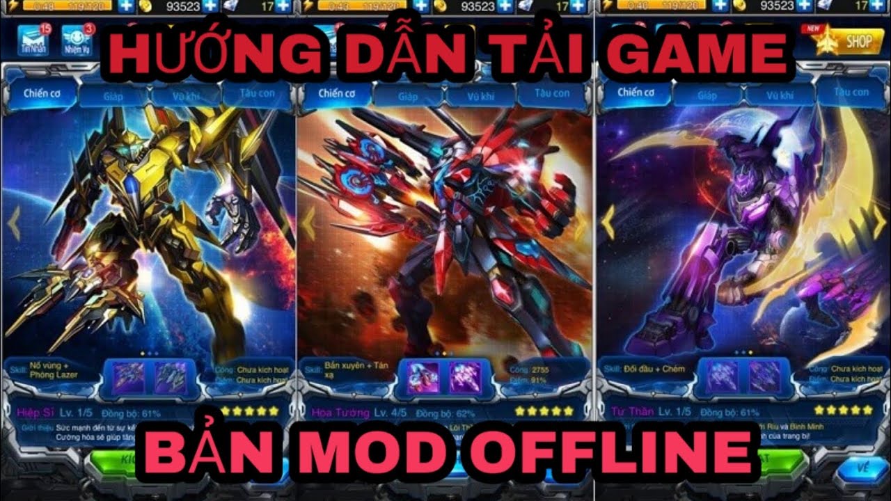 Hướng dẫn tải game chiến cơ huyền thoại mod offline . - YouTube