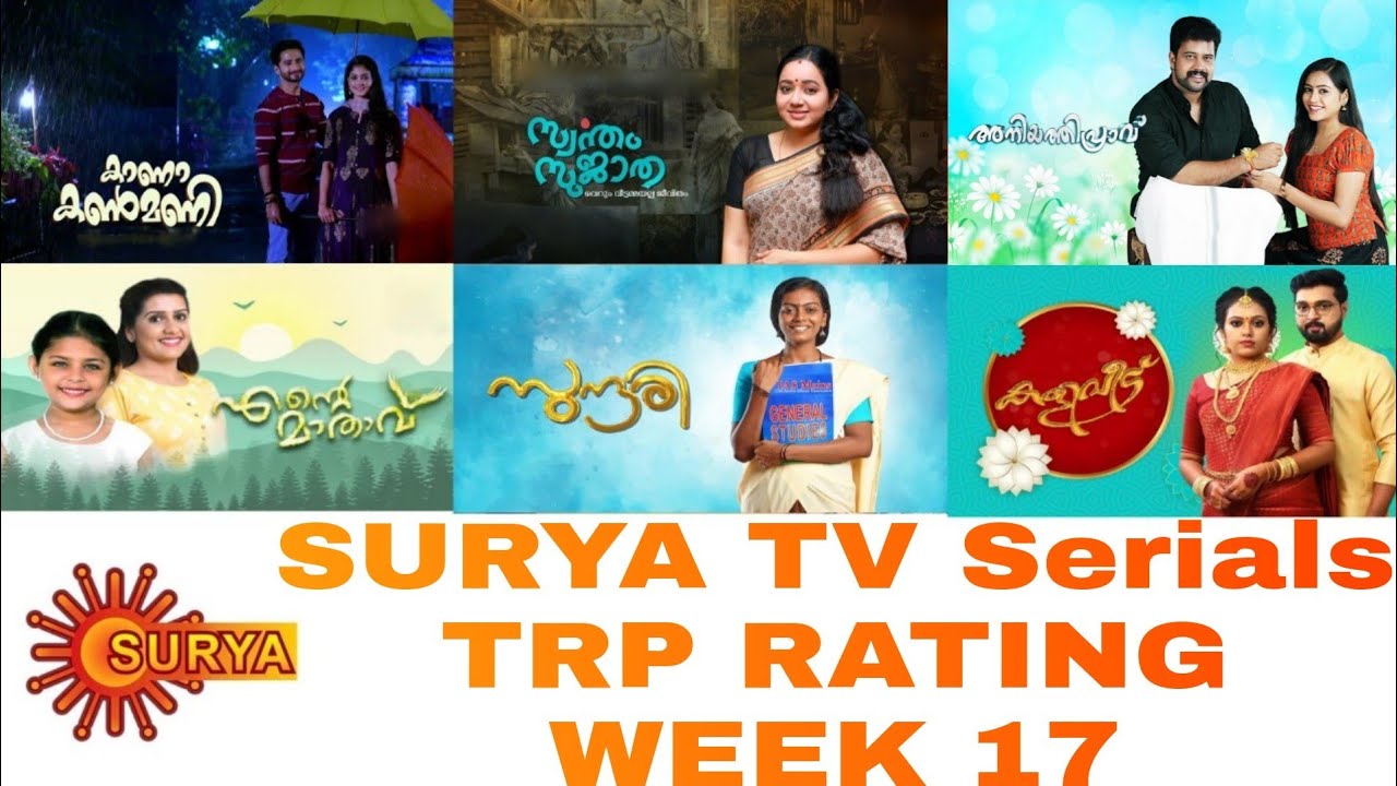 Surya Tv Serials TRP RATING | Week 17 | KERALA TV EXPRESS - YouTube