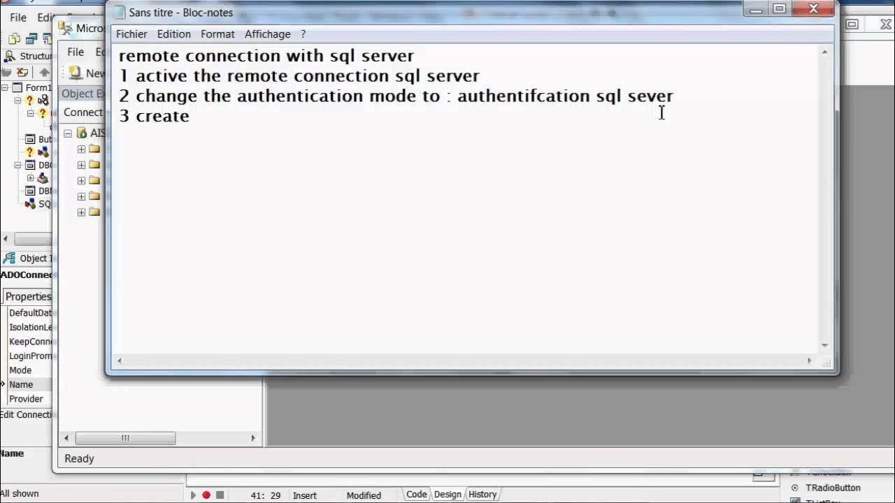 connect dynamically with sql server database delphi embarcadero remote server - YouTube