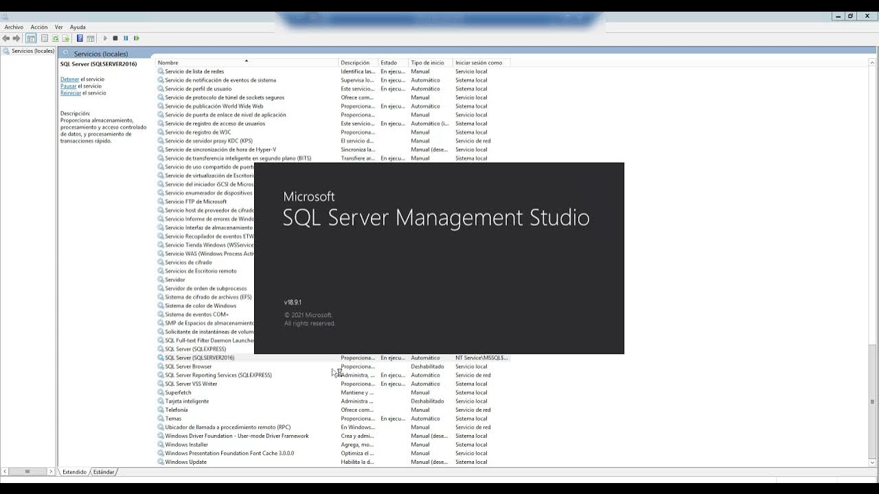 08. Detener los servicios del Servidor SQL Server. SQL Server básicos ...