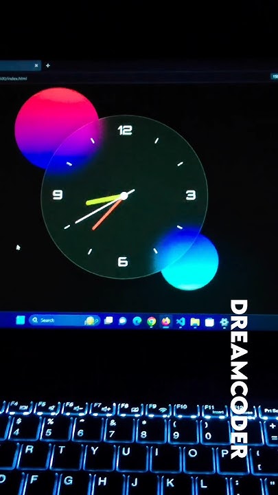 Glassmorphism Analog Clock Using Html CSS JavaScript | Dream Coder - YouTube