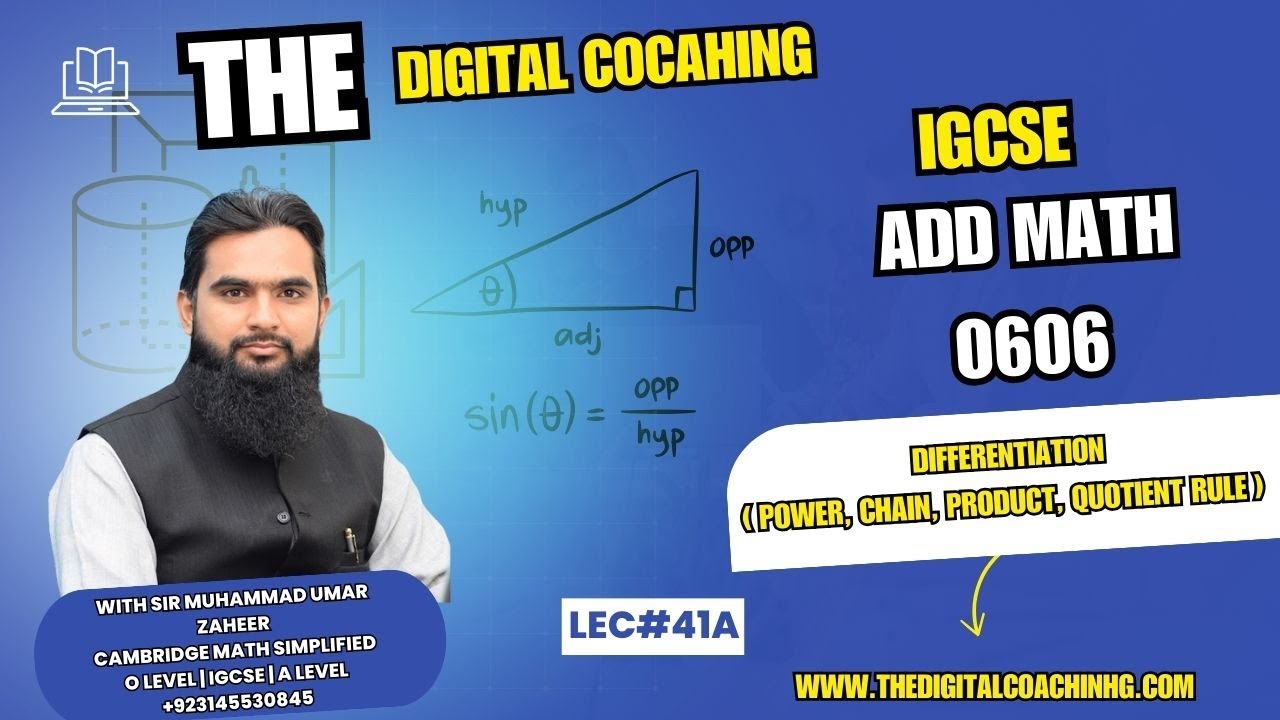 Lec 41 (Part 2) | Differentiation ( Power, Chain, Product, Quotient Rule ) | The Digital ...