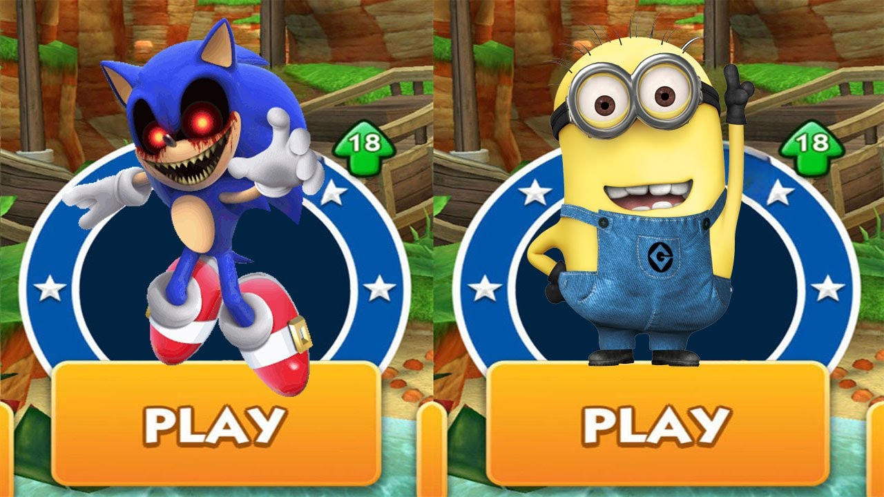 Sonic Dash - Sonic.exe vs Minions Run vs All Bosses Zazz Eggman Android ...