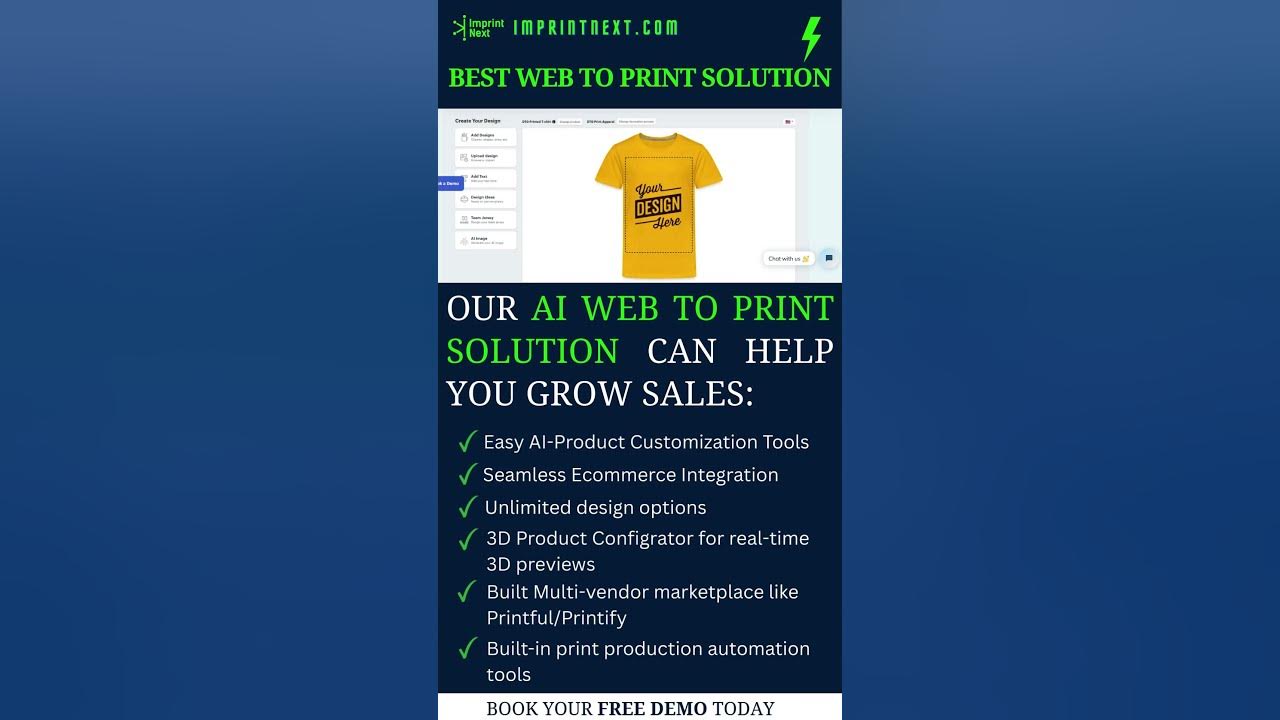 ImprintNext Web to Print Solution | Best AI-Powered Customization for eCommerce - YouTube