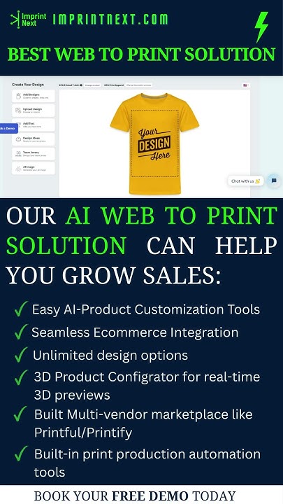 ImprintNext Web to Print Solution | Best AI-Powered Customization for eCommerce - YouTube