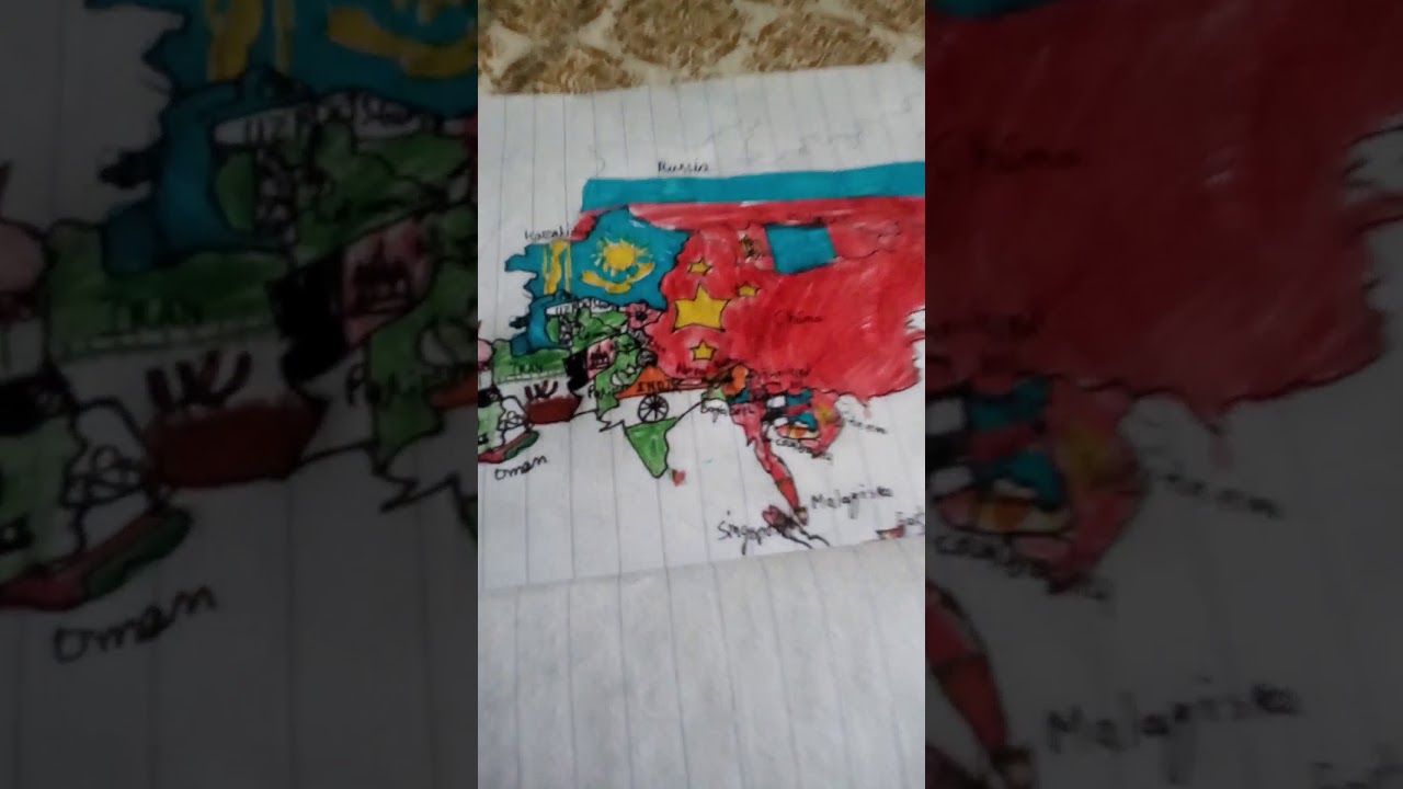 Aisa map drawing - YouTube