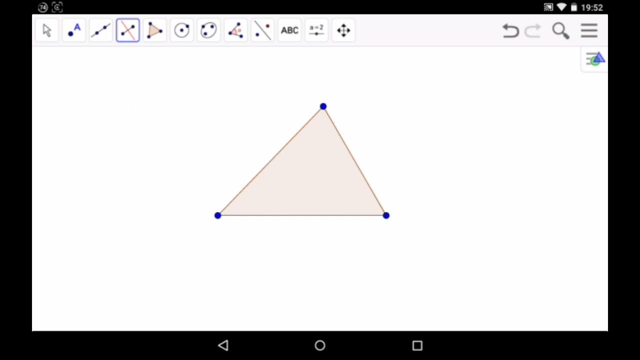Drawing a Circumscribed circle using GeoGebra - YouTube