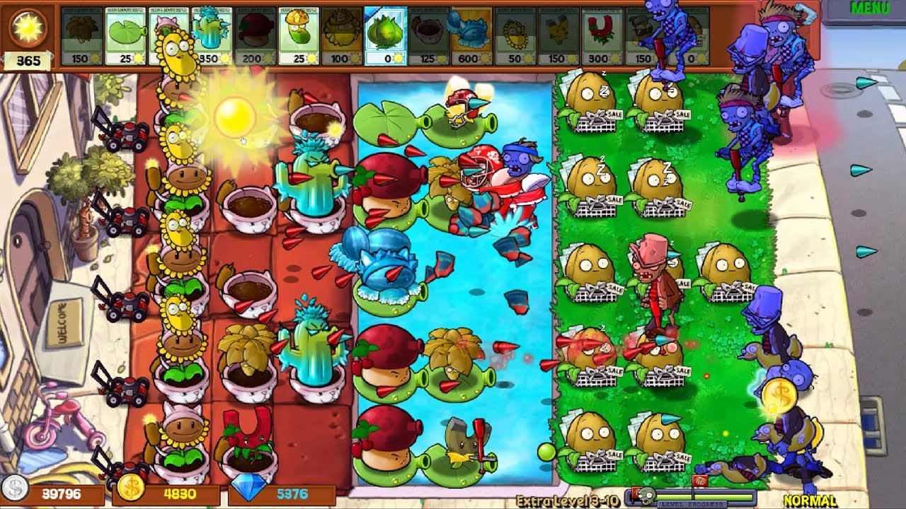 PVZ Plants vs Zombies Hybrid - Extra Level 3-10 Umbrella Nut | Gameplay ...