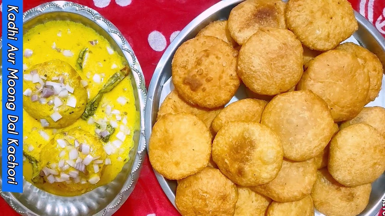 Rajasthan Ki Famous Kadhi Kachori Recipe | Khasti Karari Moong Dal ...